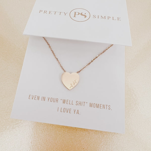 Salty Heart Gift Necklace - WATERPROOF Wholesale - Pretty Simple Wholesale
